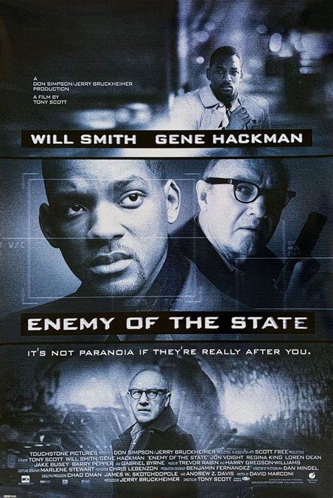 Enemy Of The State 1998 Will Smith And Gene Hackman Are Both
