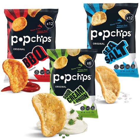 Popchips Potato Chips Variety Pack Single Serve 08 Ounce Bags Pack Of 30 3