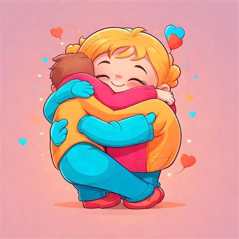 Cute Hug Cartoon Images Free Download On Freepik