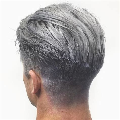 Image Result For Grey Feminine Hairstyles For Men Grey Hair Men