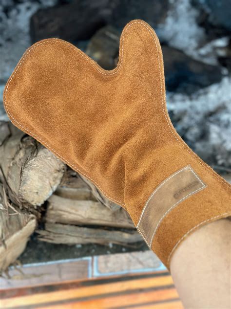 Guante Parrillero Guante De Cuero Para Asado Hecho A Mano Cupertino