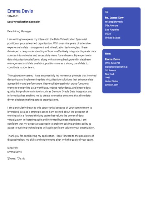 23 Data Engineer Cover Letter Samples And Examples 2024 Resumedesign Ai