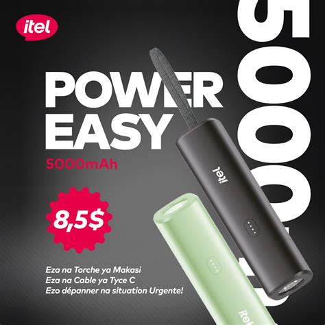 Itel ⚡ Powereasy 5000 ⚡ Besoin Dénergie Partout Tout Le Temps