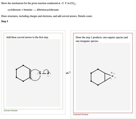 [solved] Cyclohexene Bromine Rightarrow Dibromocyc
