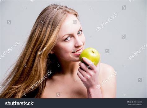 Beautiful Naked Woman Apple Stock Photo Shutterstock