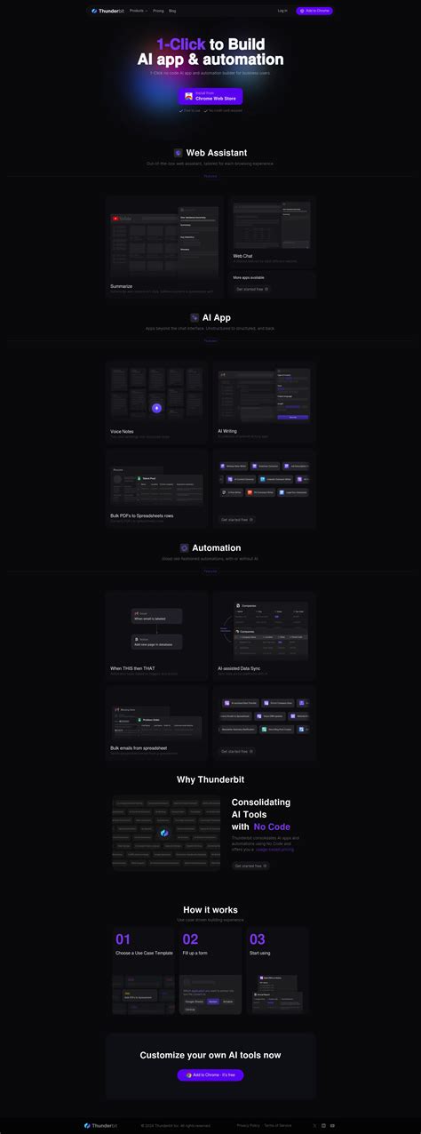 Thunderbit：一键搞定工作效率，ai 应用和自动化