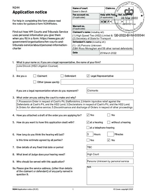 Fillable Online Ukgovernmentpublicationsmake An Application To A Court Application