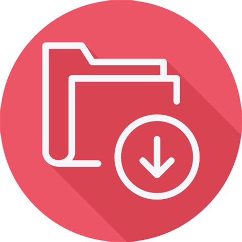 Folder Cursor Creative Flat Circular Icon