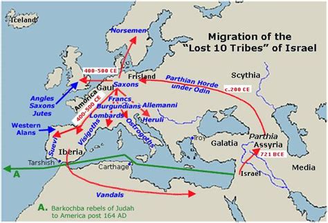 Ten Lost Tribes Europe Map