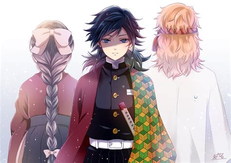 Tomioka Giyuu Sabito And Tomioka Tsutako Kimetsu No Yaiba Drawn By