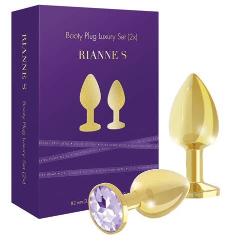 Rianne S Booty Plug Set 2 Pack Gold