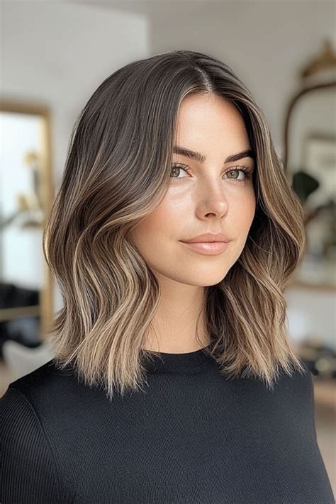 39 Flattering Medium Hairstyles Perfect For Thin Hair Subtle Wavy Lob