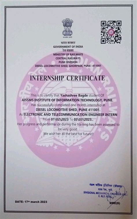 Yashashree Bagde On Linkedin Connections Internship Indianrailway
