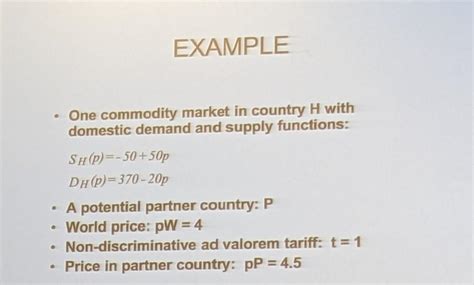 Solved Calculate The Welfare Effects Of A Tariff With The