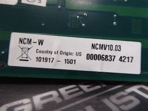 Notifier Ncm Wpcb Fire Alarm Controller Network Comms Module Rev H In Belgium Wi Usa