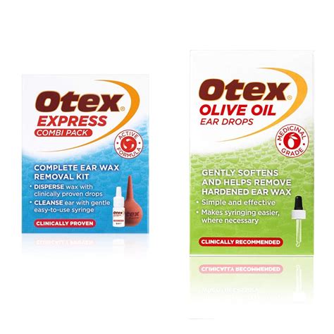Otex Express Combi Pack Drops With Ear Syringe 10ml And Olive Oil Ear
