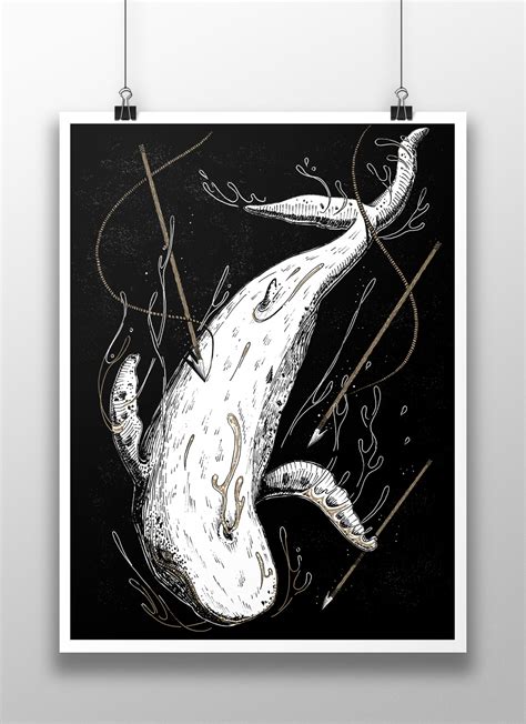 Moby Dick Whale Drawing
