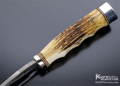 Randall Made Custom Knife Model 22 Durilum Finger Groove Stag With