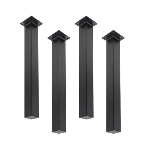 12 In Skyline Matte Black Square Metal High Rise Coffee Table Legs