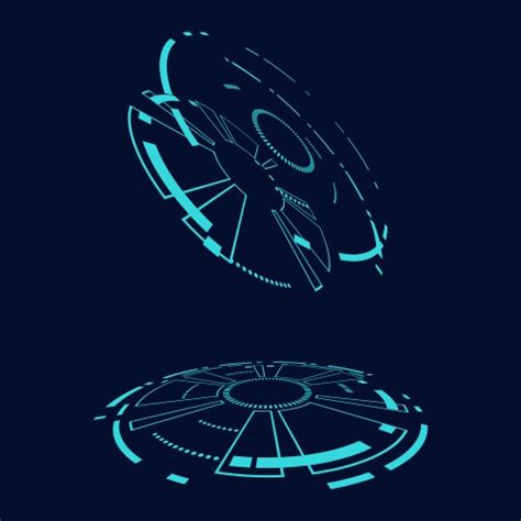 Sci Fi Circle Frame Modern User Interface Element Vector Image