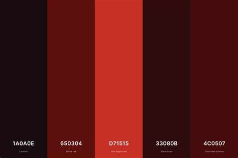 25 Best Red Color Palettes With Names And Hex Codes Red Colour