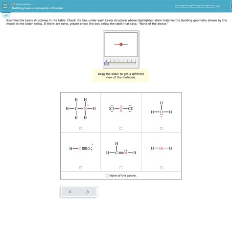 Solved Examine The Lewis Structures In The Table Check The