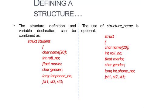 structure in c language pptx