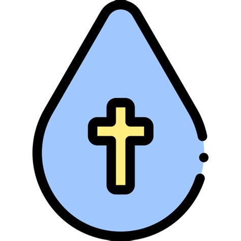 Baptism Detailed Rounded Lineal Color Icon