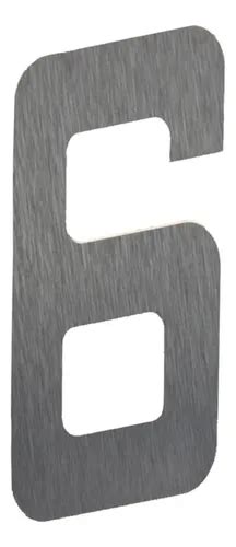 Número Residencial Prata Escovado 6 13cm Metalmidia Prateado Mercadolivre