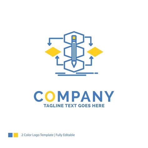 Algorithm Design Method Model Process Blue Yellow Business Logo Template Creative Design