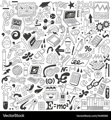 Science Doodles Collection Royalty Free Vector Image