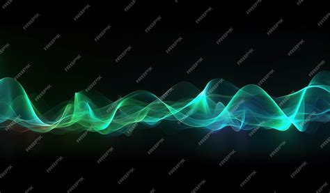 Premium Ai Image Sound Waves Oscillating With The Glow Of Light