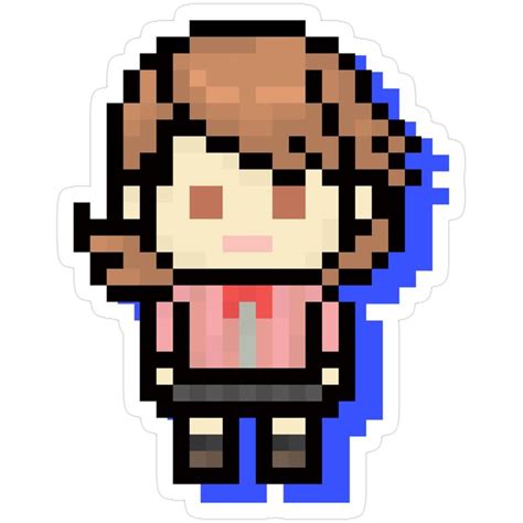 Yukari Takeba Pixel Art Sticker In 2025 Pixel Art Sticker Art Art