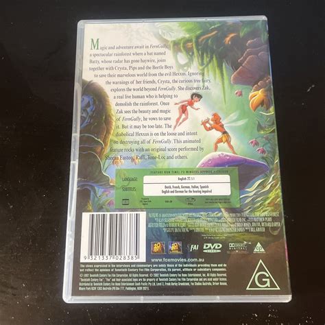 Fern Gully The Last Rainforest Dvd 1992 Robin Williams New Region