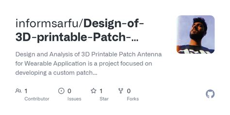 Github Informsarfudesign Of 3d Printable Patch Antenna For Wearable Applications Design And