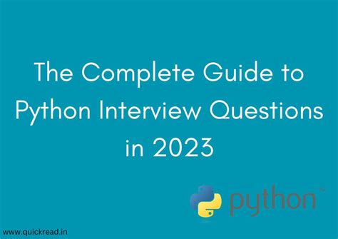The Complete Guide To Python Interview Questions In 2023