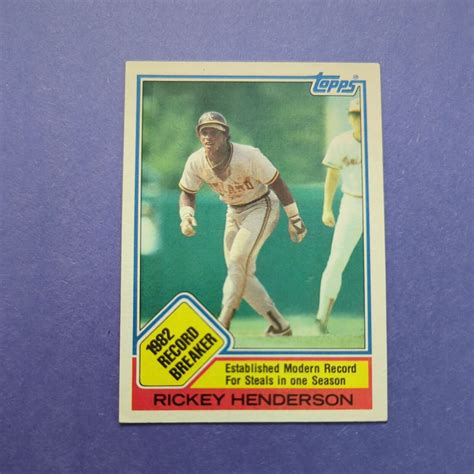 Rickey Henderson Record Breaker Card Ppwbp