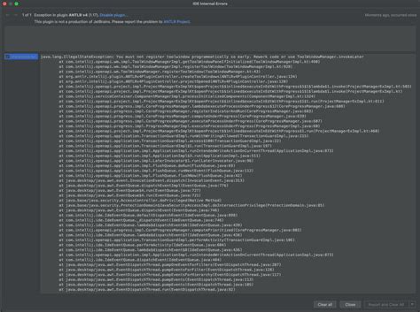 Intellij 20221 Startup Issue · Issue 527 · Antlrintellij Plugin V4