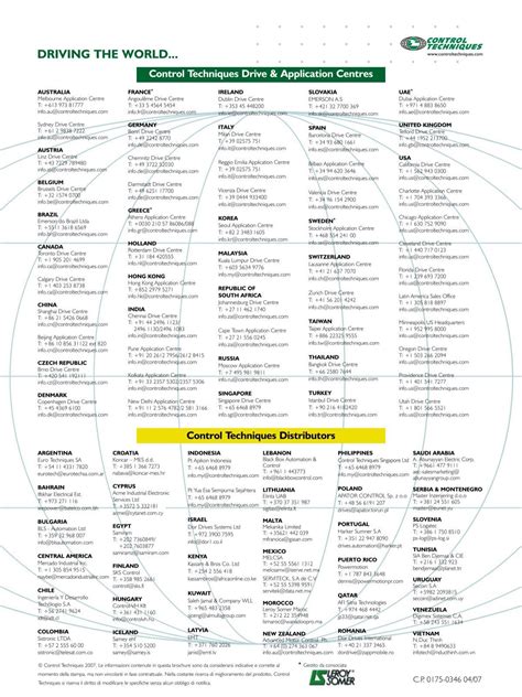 Unidrive Sp Actual Control Techniques