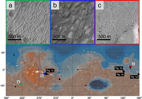 Global Map Of Mars Color‐coded Mola Over Themis Ir Mosaic With Insets