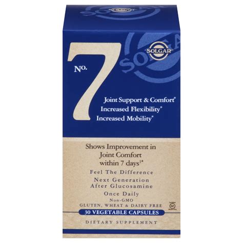 Solgar No 7 Joint Support And Comfort Capsules Shop Vitamins A Z At H E B