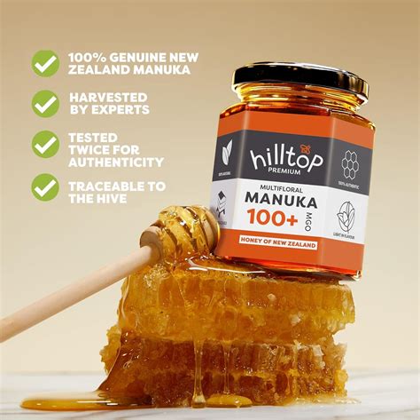 Hilltop Honey Manuka Mgo 100 225g From New Zealand Pure And Potent