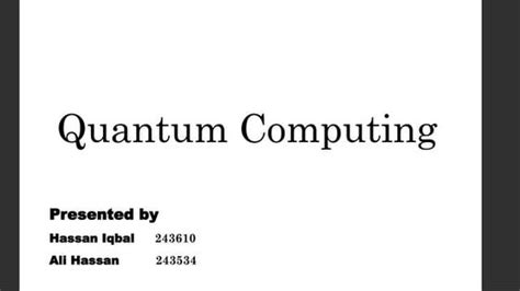 Quantum Computer Ppt Ppt Quantum Computer Ppt Ppt