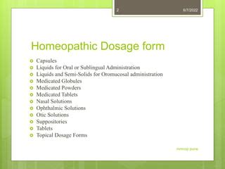 Homeopathic Dosage Formspptx