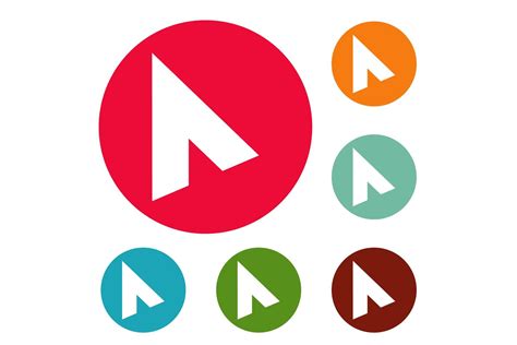 Cursor Modern Element Icons Circle Set Vector By Anatolir56 Thehungryjpeg