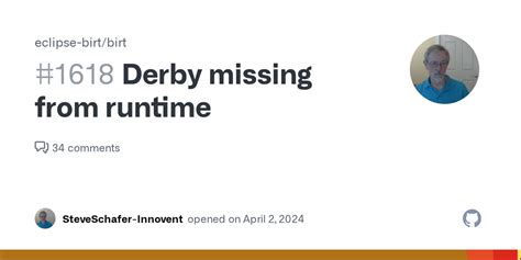 Derby Missing From Runtime · Issue 1618 · Eclipse Birtbirt · Github