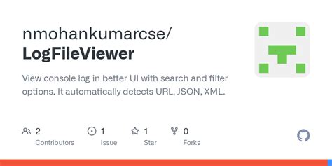 GitHub Nmohankumarcse LogFileViewer View Console Log In Better UI With Search And Filter