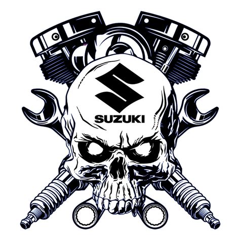 Suzuki Motorcycle Skull Logo Etsy