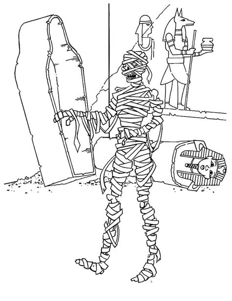 Mummy Coloring Pages Coloringlib Mummy Coloring Pages Coloringlib