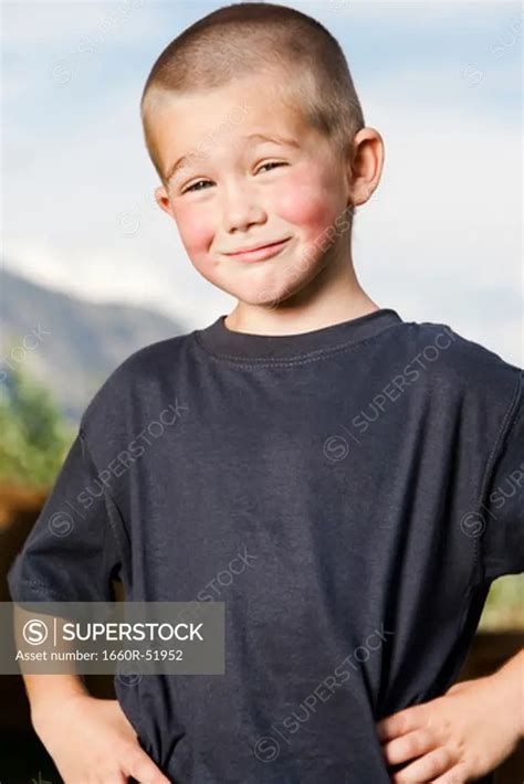 Boy Standing Outside Superstock